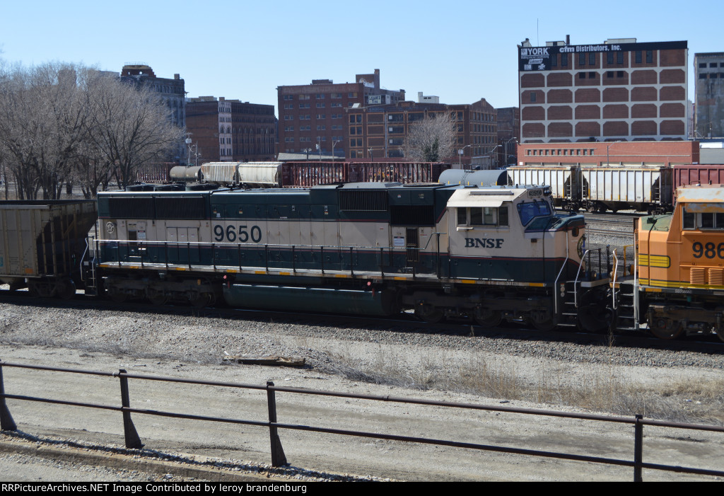 BNSF 9650 in the bottoms